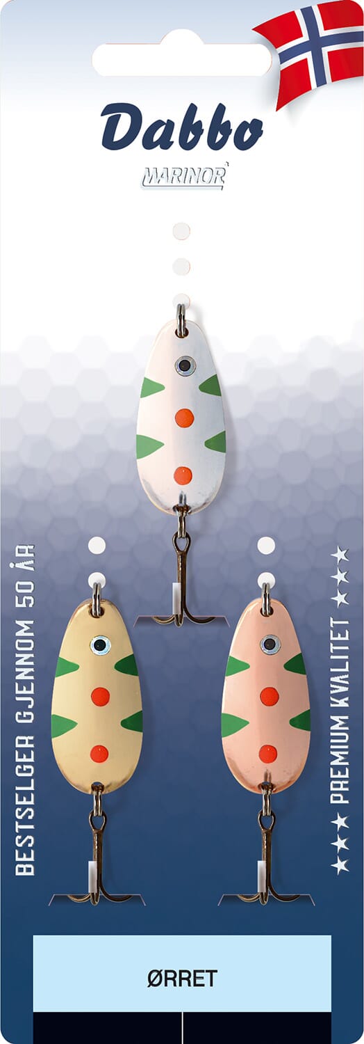 Marinor Dabbo Ørret Bestselger 3pk - NORSK FLETTERI AS